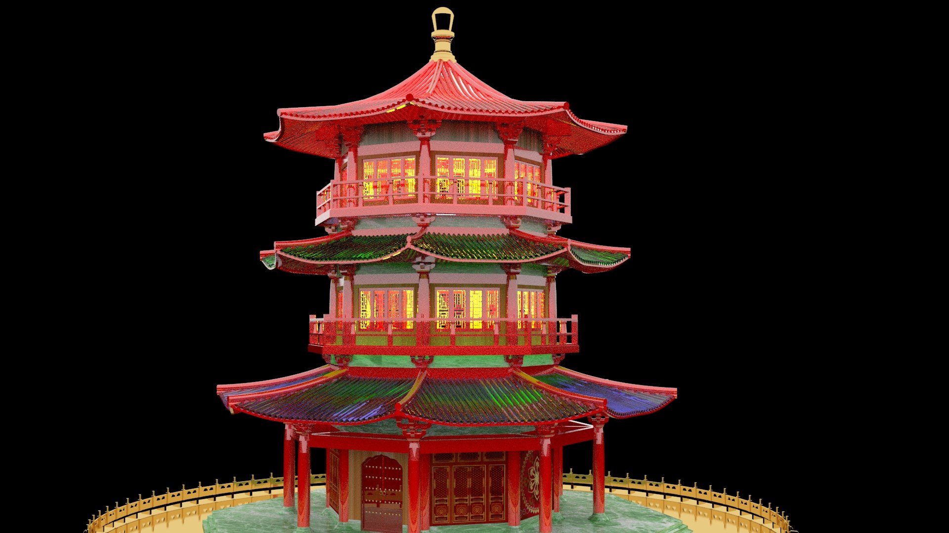Chinese Tower 3D Model - TurboSquid 2094375