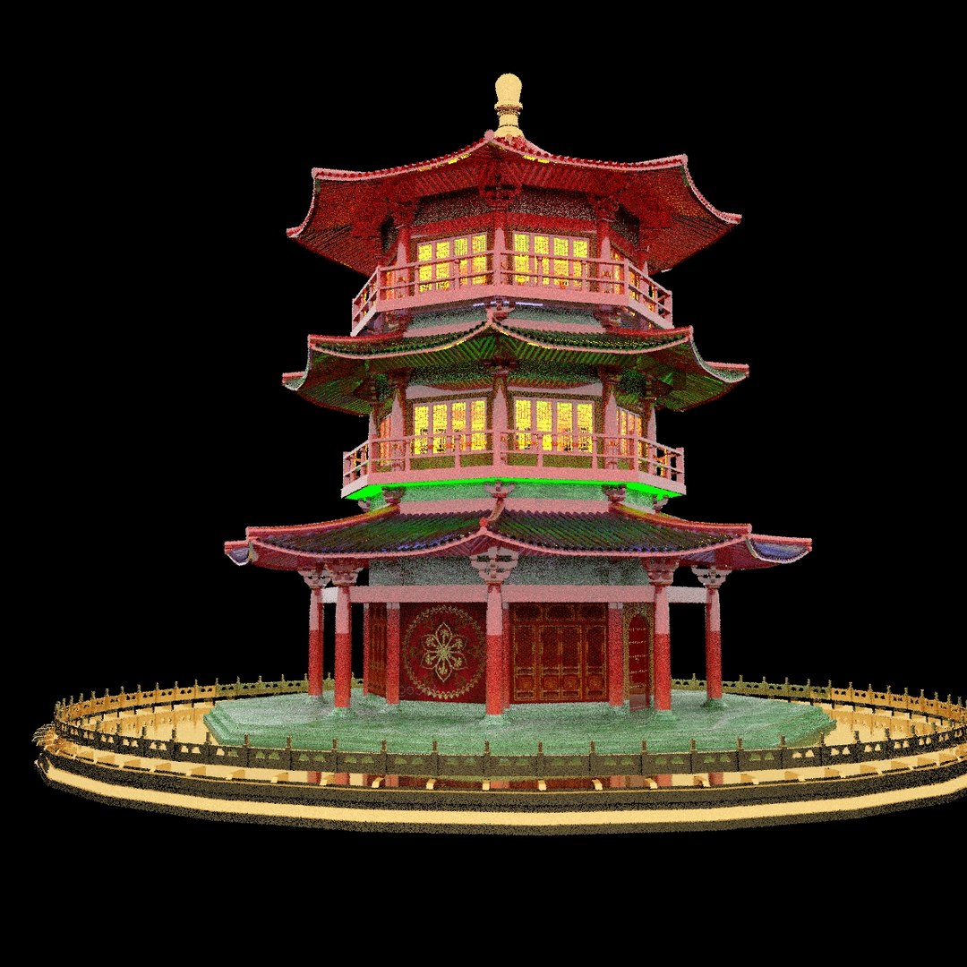 Chinese Tower 3D Model - TurboSquid 2094375