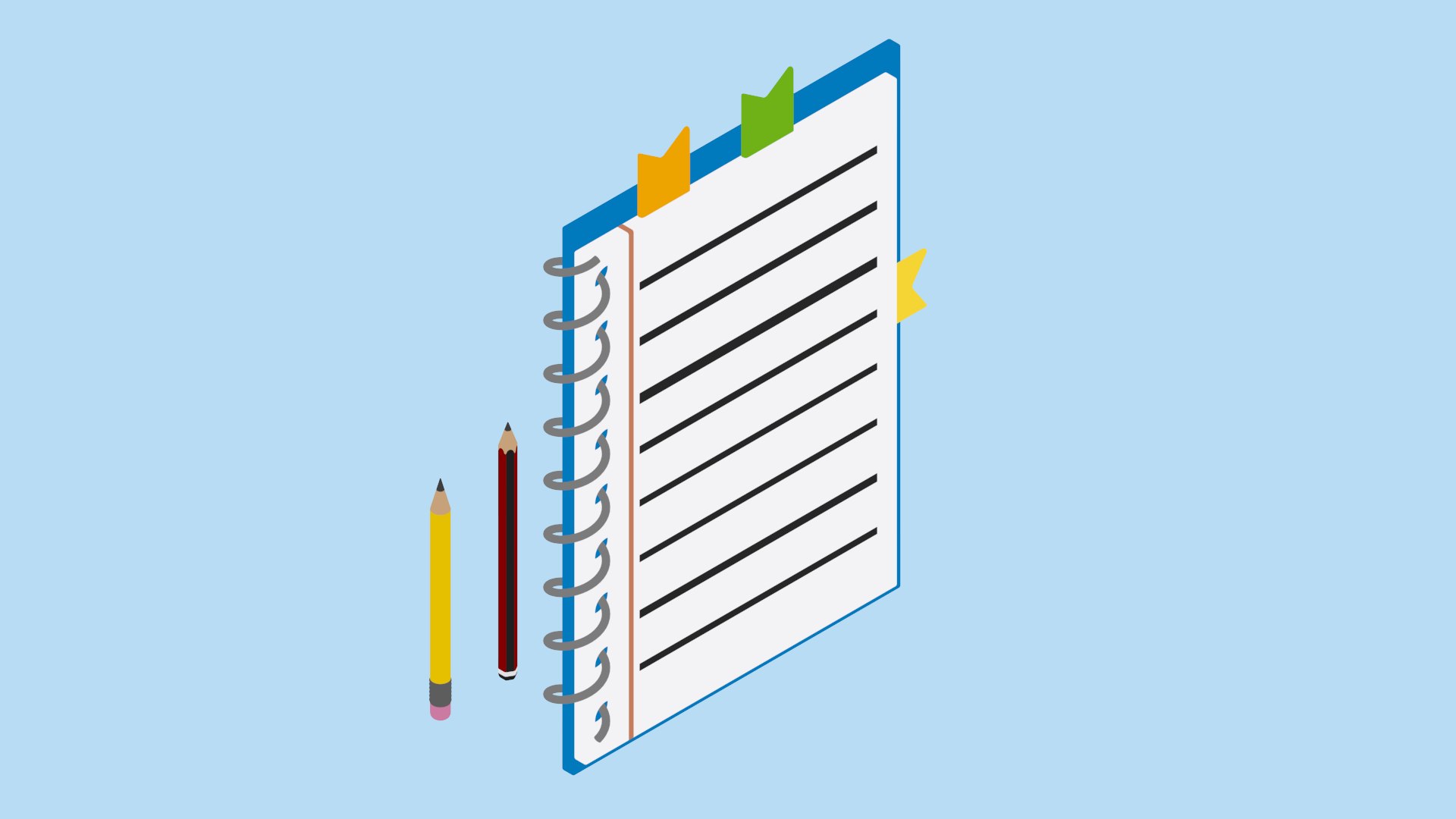 Cartoon Notebook Pencils 3D Model - TurboSquid 1623165