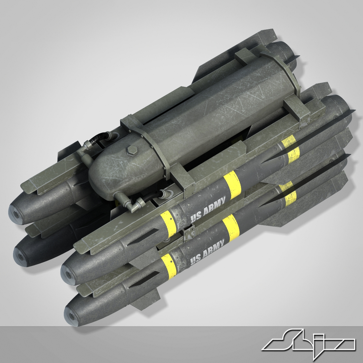m299 missile launcher hellfire 3d model