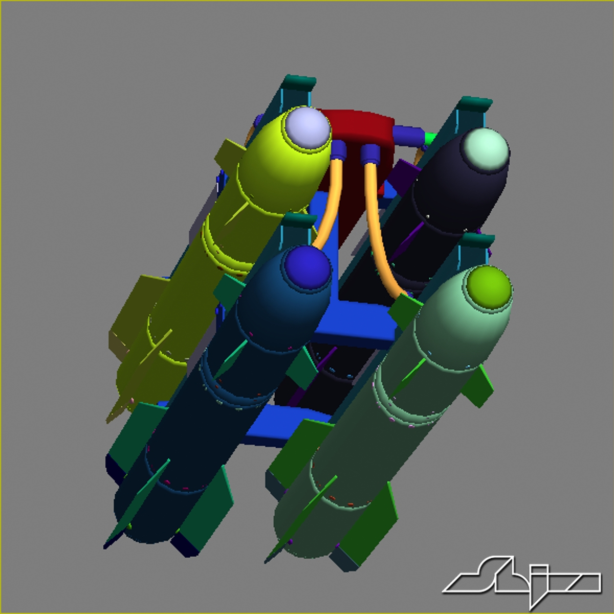 m299 missile launcher hellfire 3d model