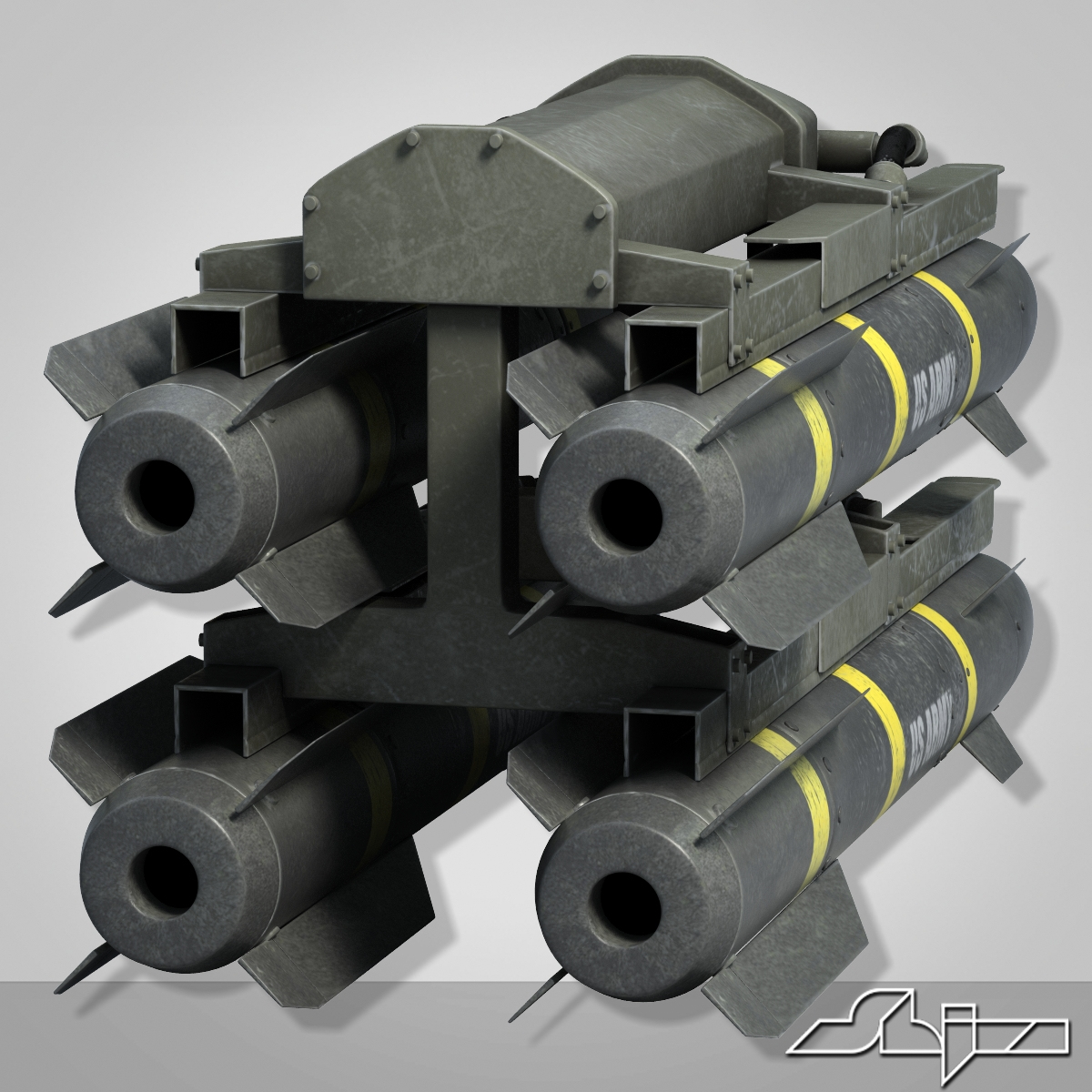 m299 missile launcher hellfire 3d model