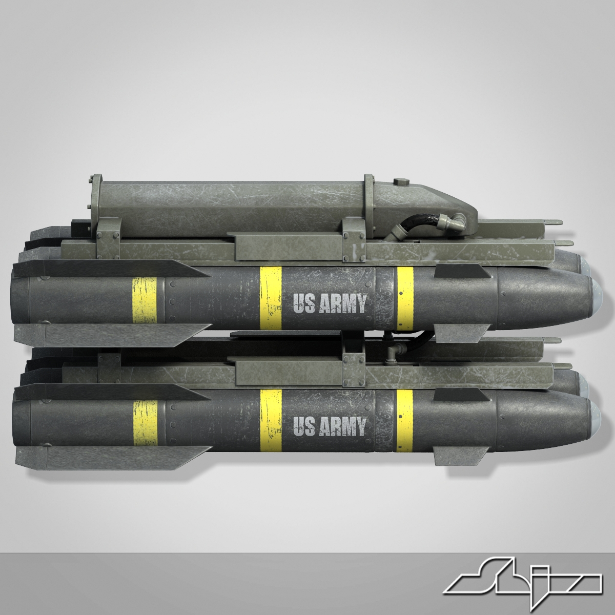 m299 missile launcher hellfire 3d model