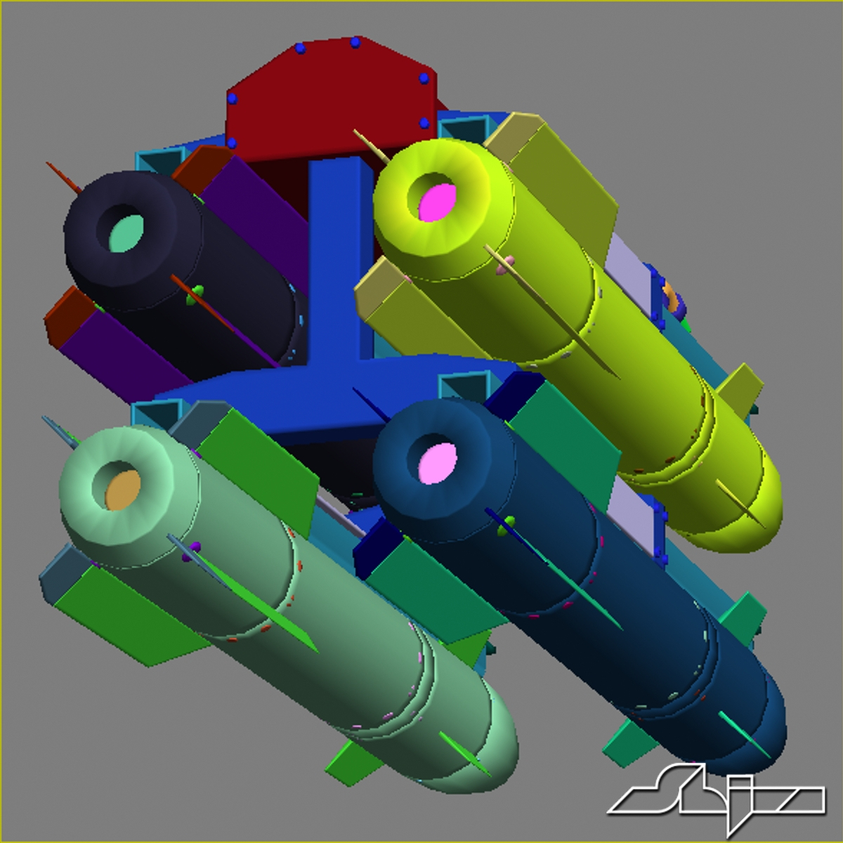 m299 missile launcher hellfire 3d model