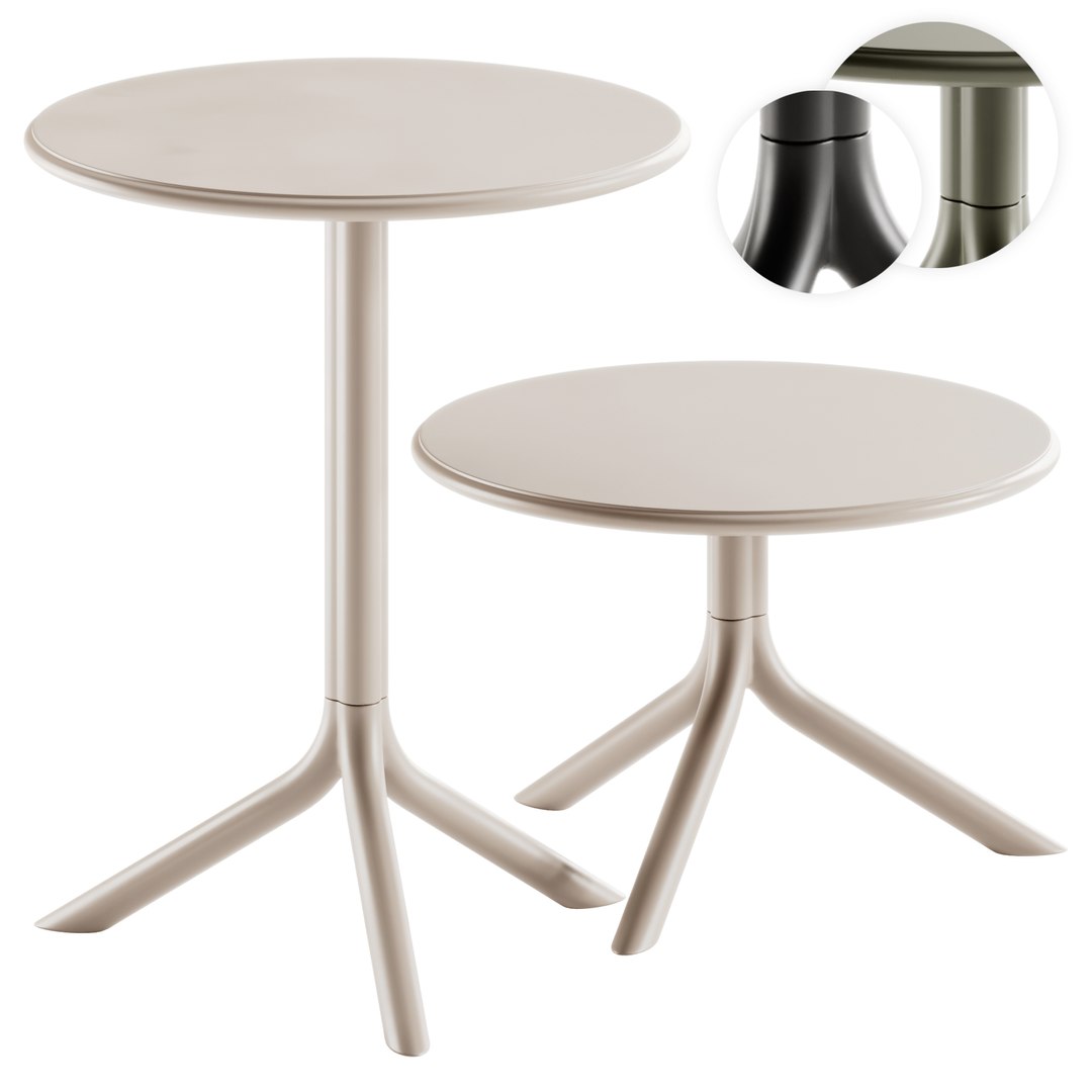 3D model Spritz Round garden side table by Nardi - TurboSquid 2060228