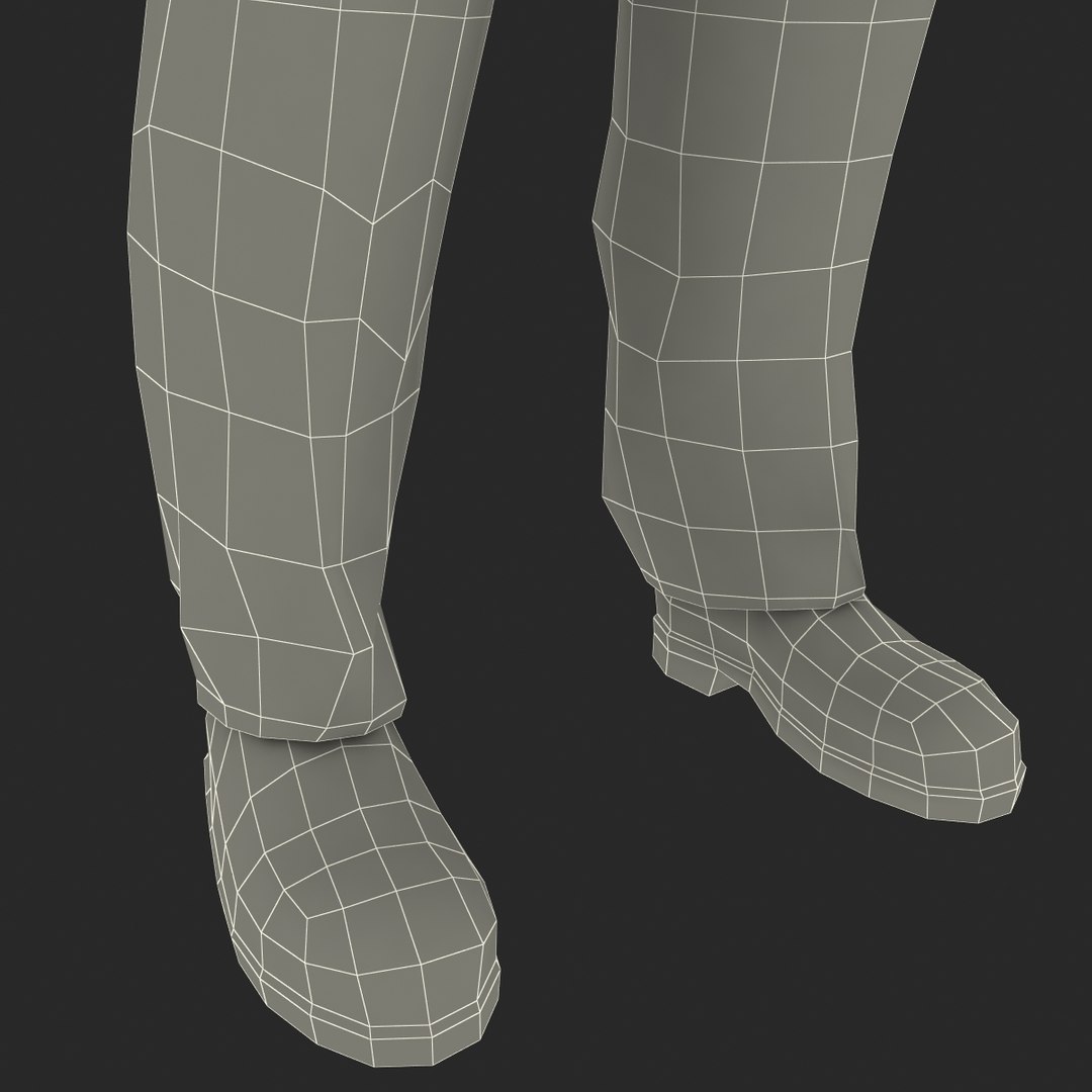 3d security guard t-pose