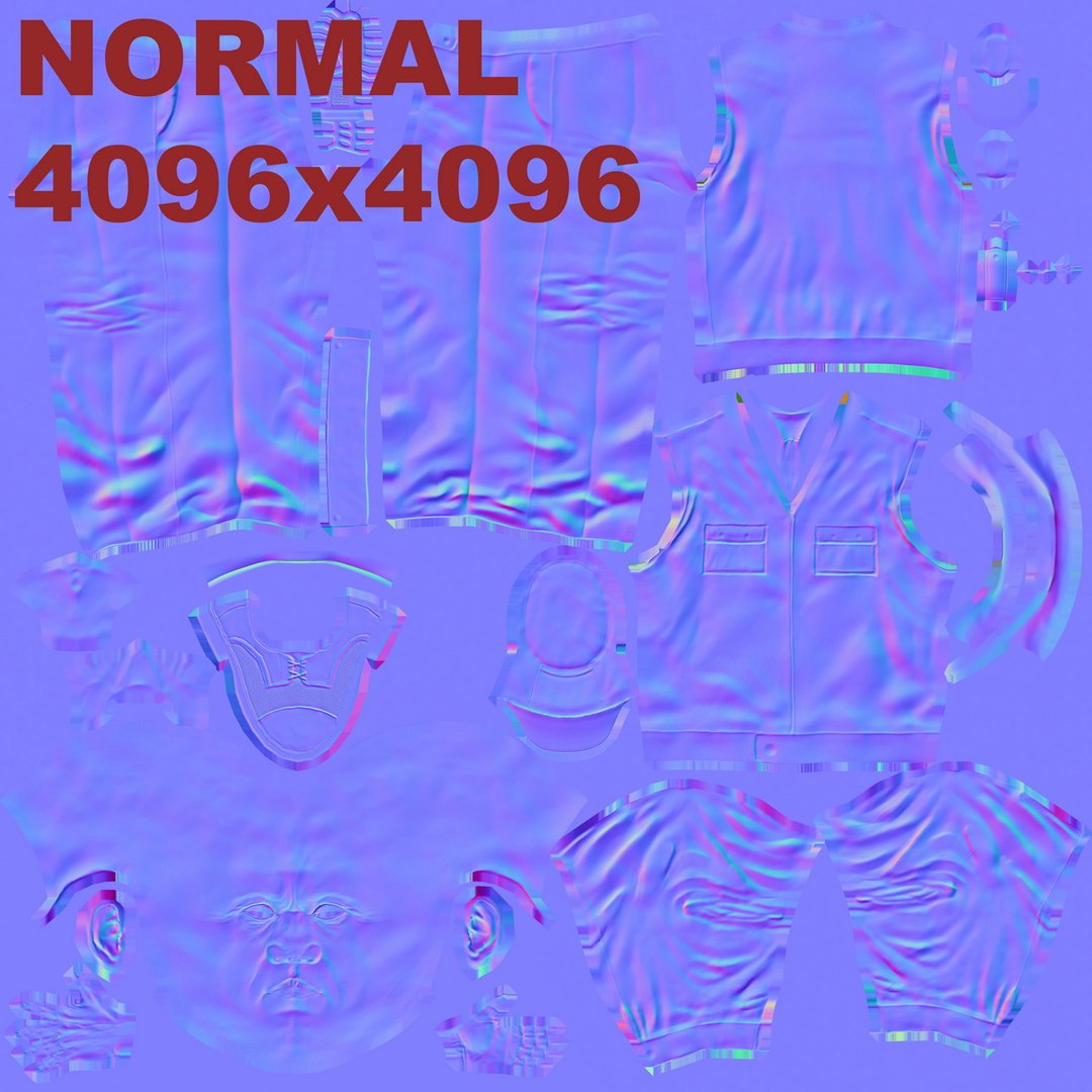 3d security guard t-pose