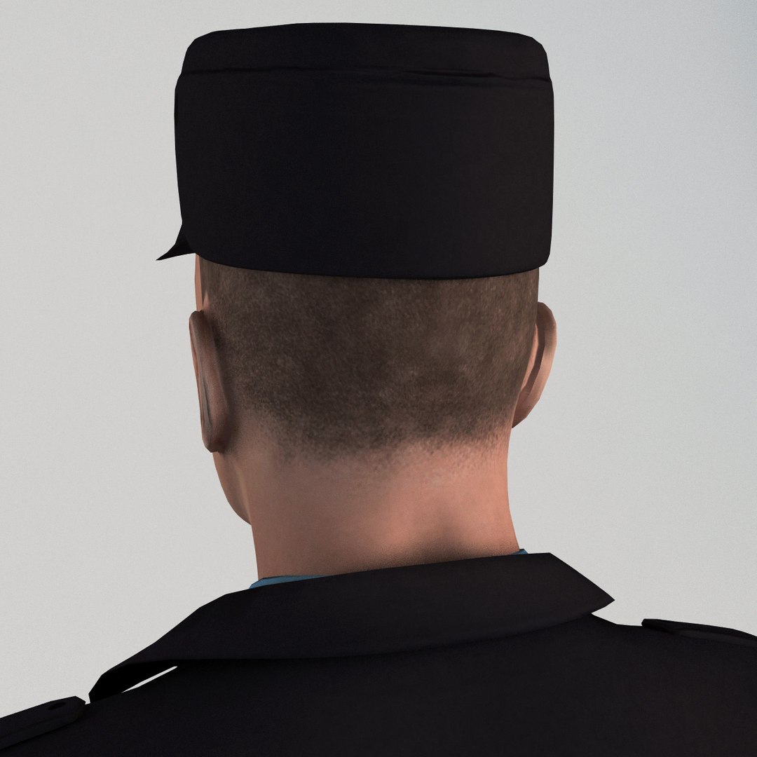 3d security guard t-pose