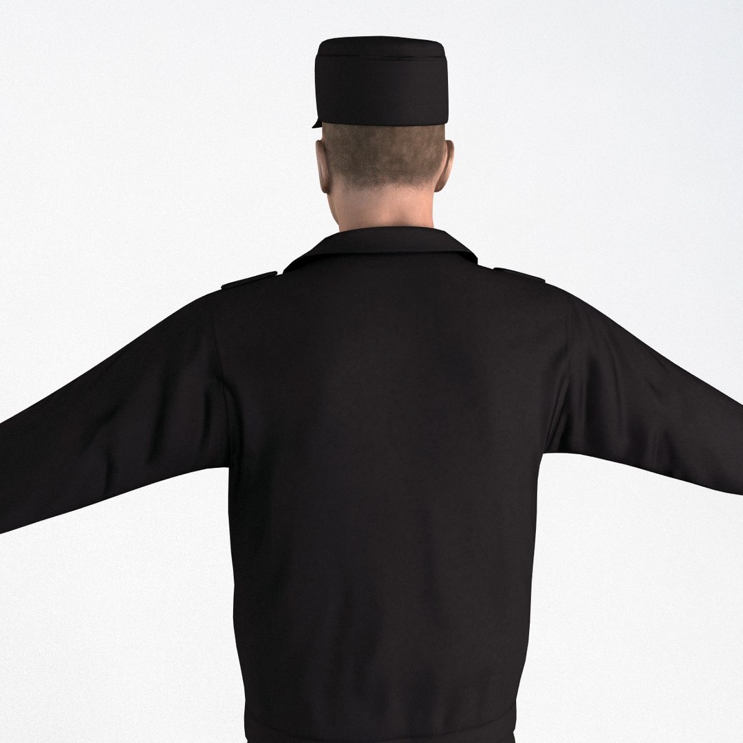 3d security guard t-pose