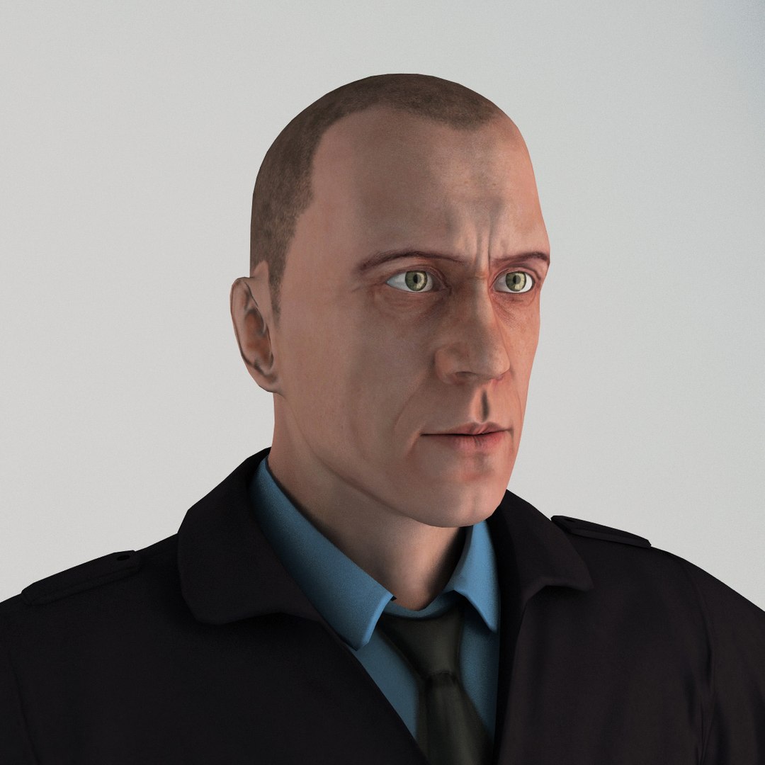 3d security guard t-pose