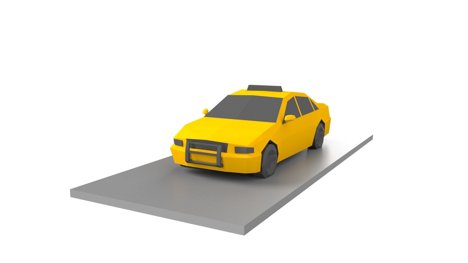 Taxi Car LowPoly - LA 3D Model - TurboSquid 1976647