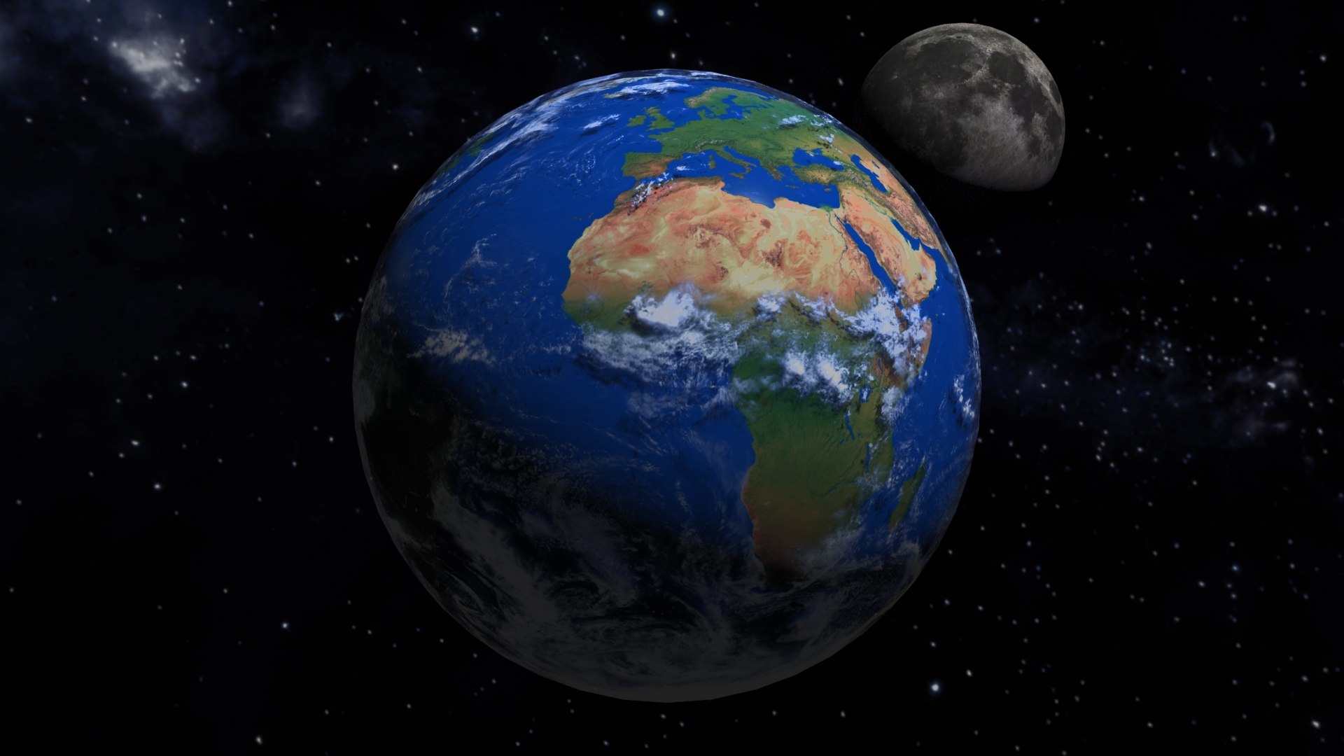 Earth And Moon Model - TurboSquid 2013130