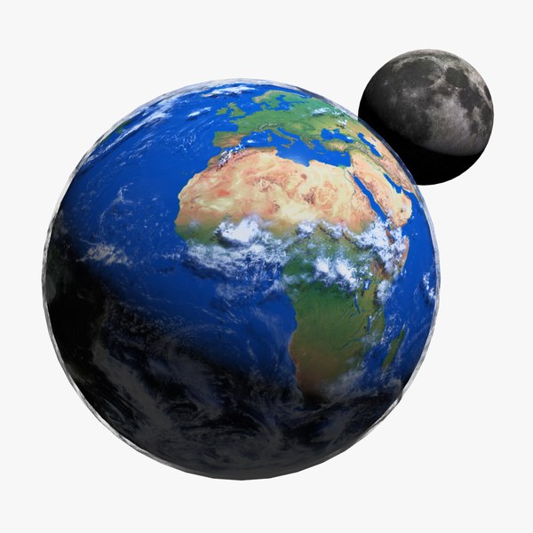 Earth and Moon model - TurboSquid 2013130