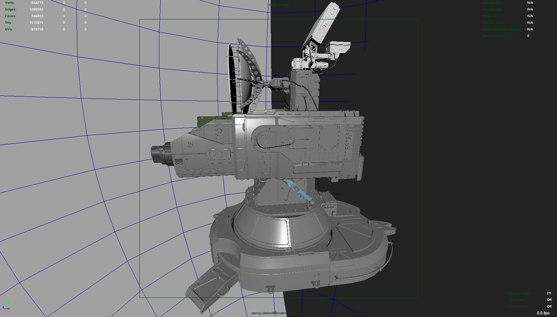 3d Antiaircraft Laser Turret Model