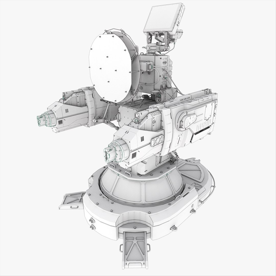 3d Antiaircraft Laser Turret Model