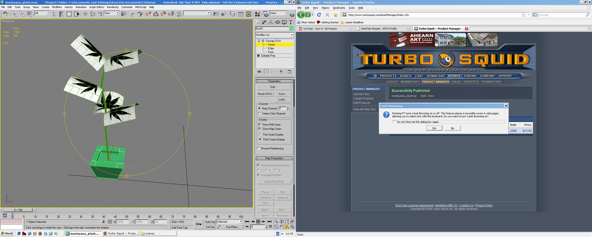 3d model marijuana plant