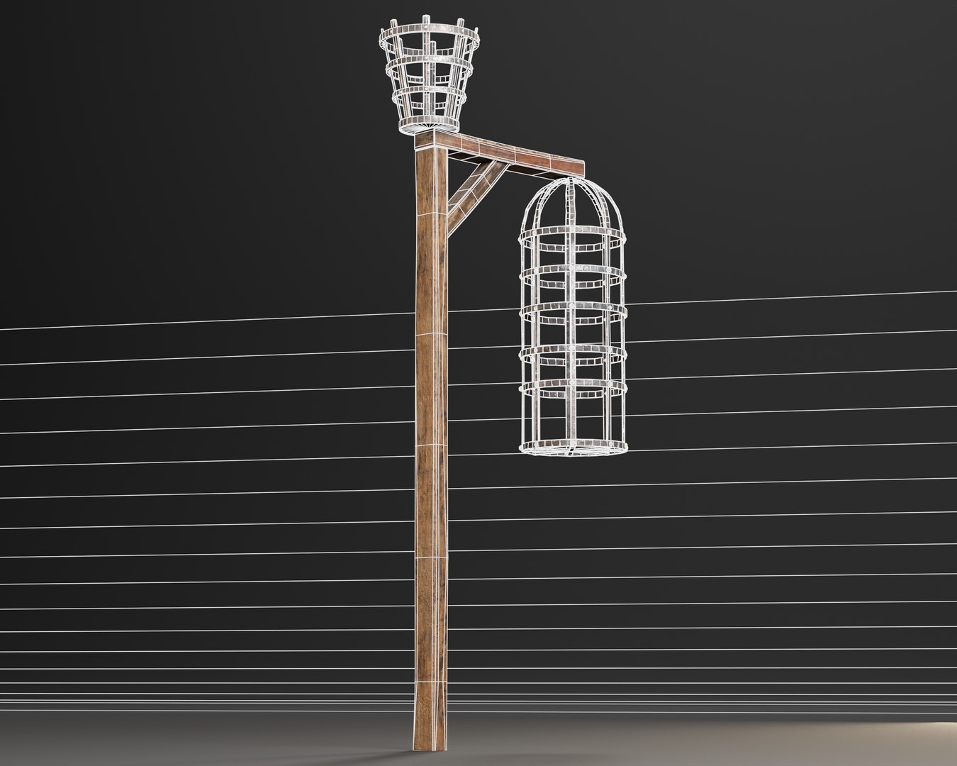 3D Medieval Torture Hanging Cage Stand - TurboSquid 2357997