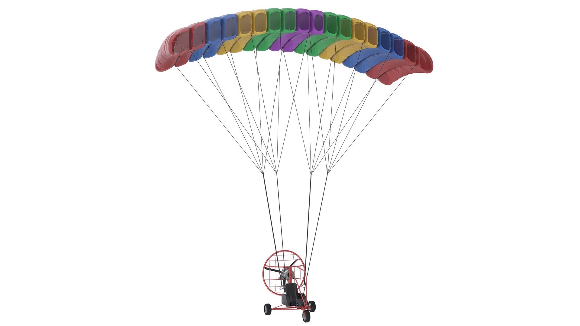 3D Air Balloon And Paramotor Model - TurboSquid 2216279