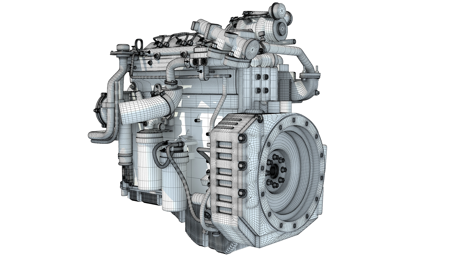 3d model heavy duty diesel engine