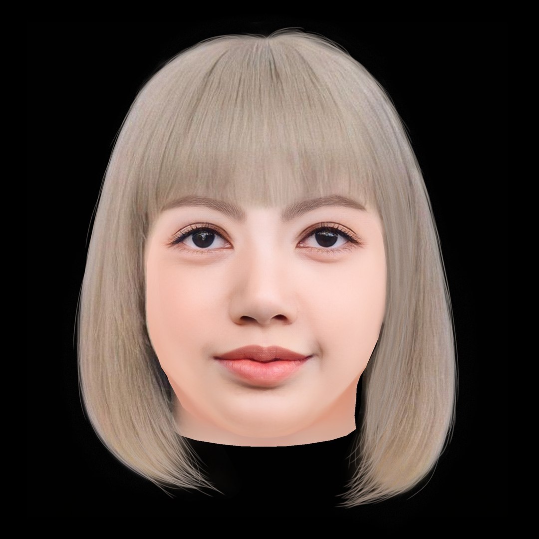 Lisa BlackPink Head - Low Poly Head For Game - No Hair 3D Model ...
