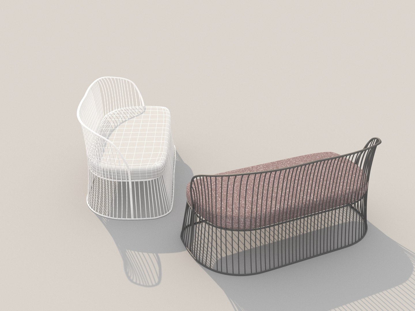 Wire Sofa 3D Model - TurboSquid 1599819