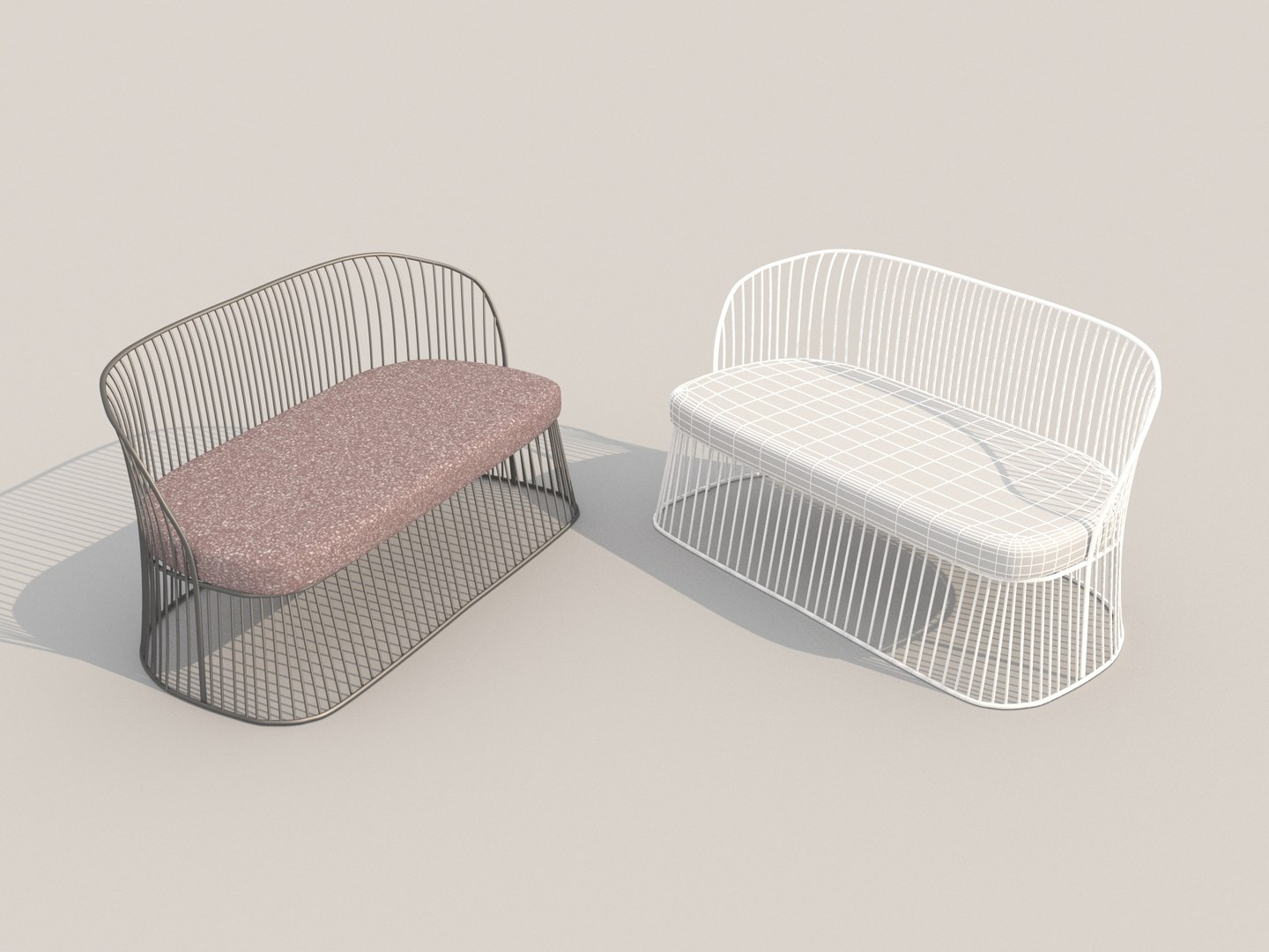 Wire Sofa 3D Model - TurboSquid 1599819