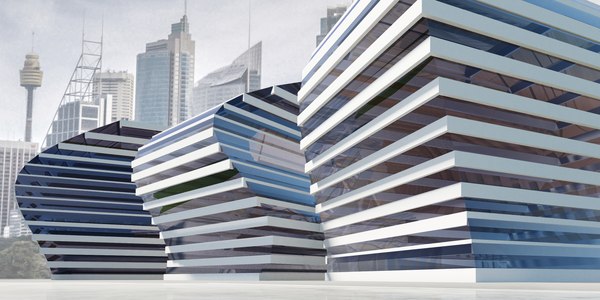 modern futuristic 3d model