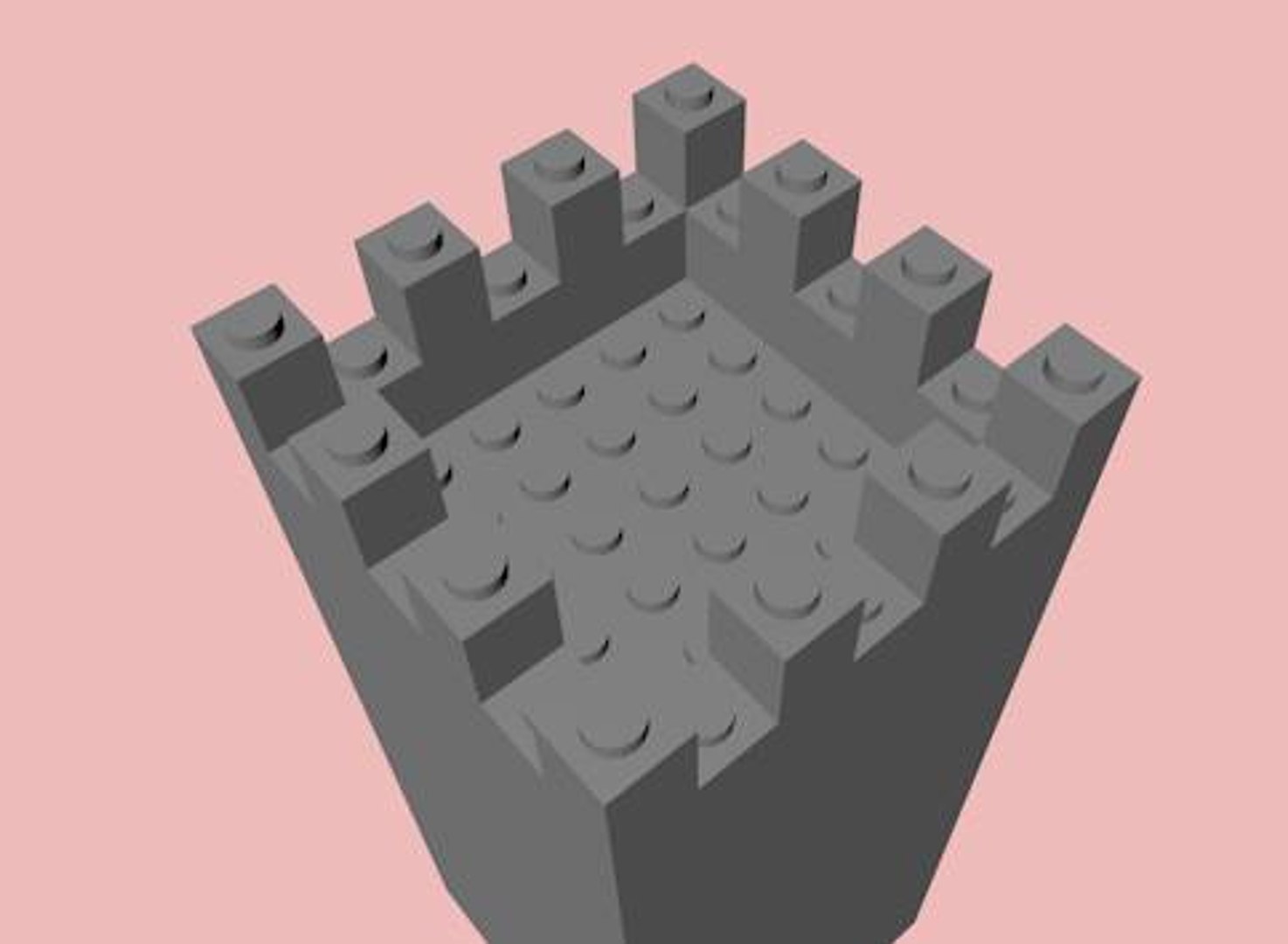 C4d Lego Castle Tower 7x7