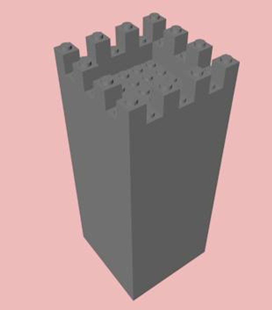 C4d Lego Castle Tower 7x7