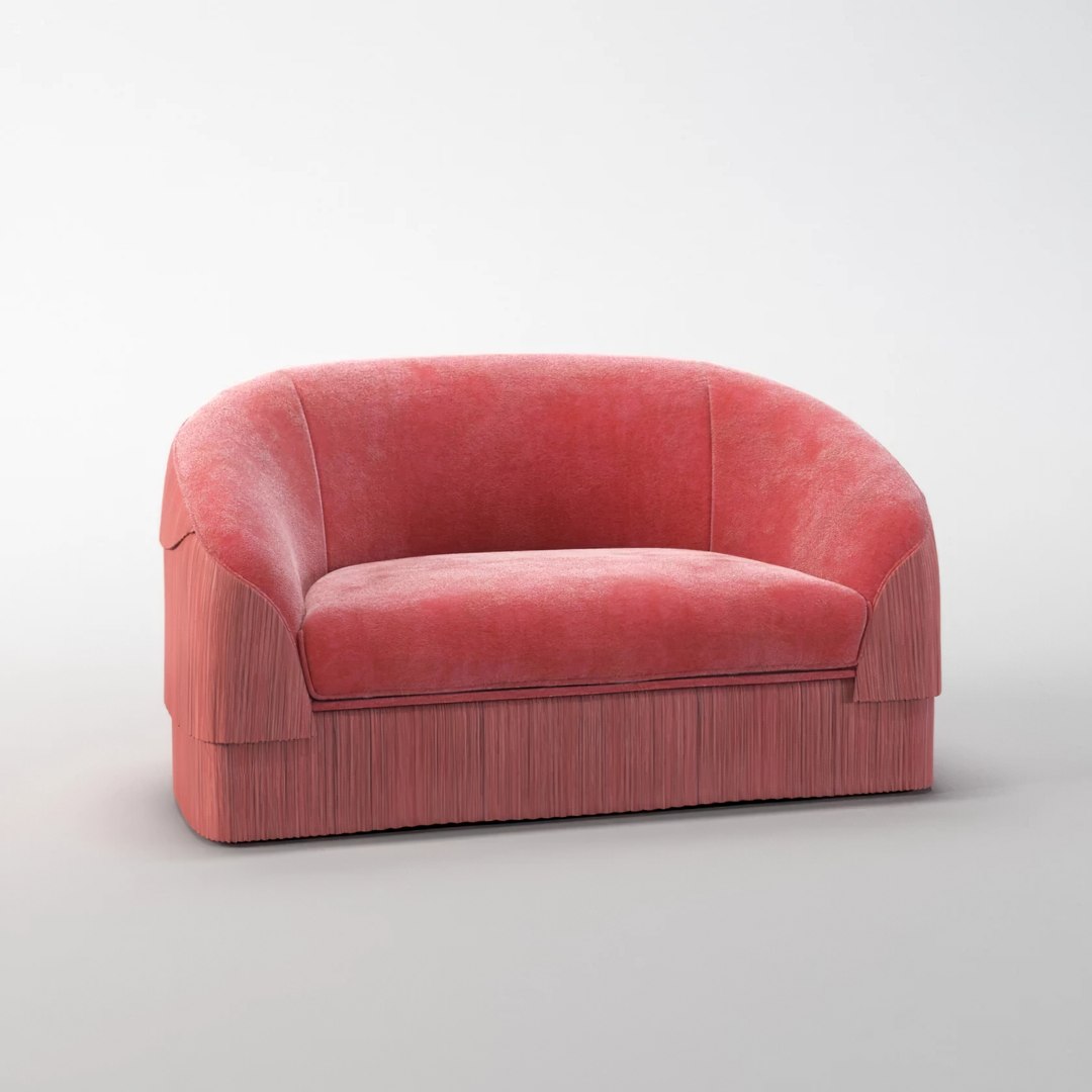 Fringes 2 Seat Sofa 3D - TurboSquid 1951413