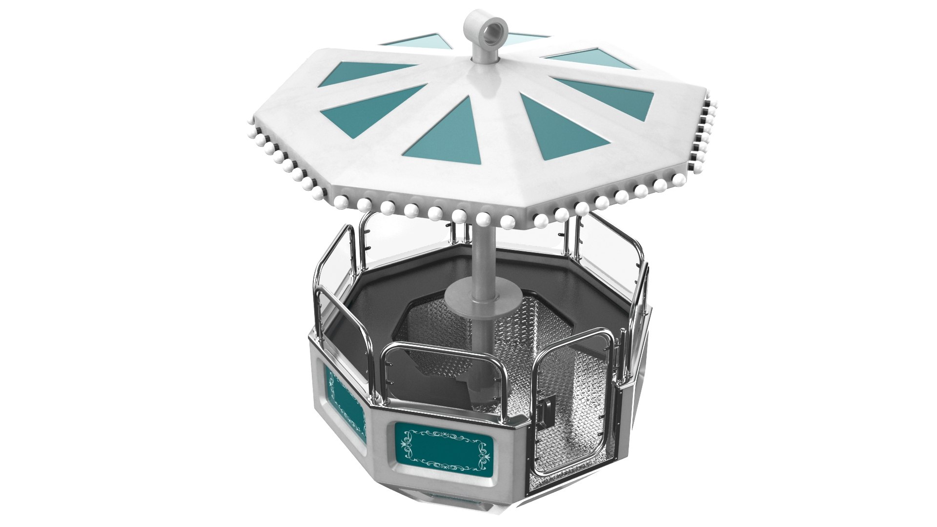 3D Model Detailed Ferris Wheel - TurboSquid 2104557