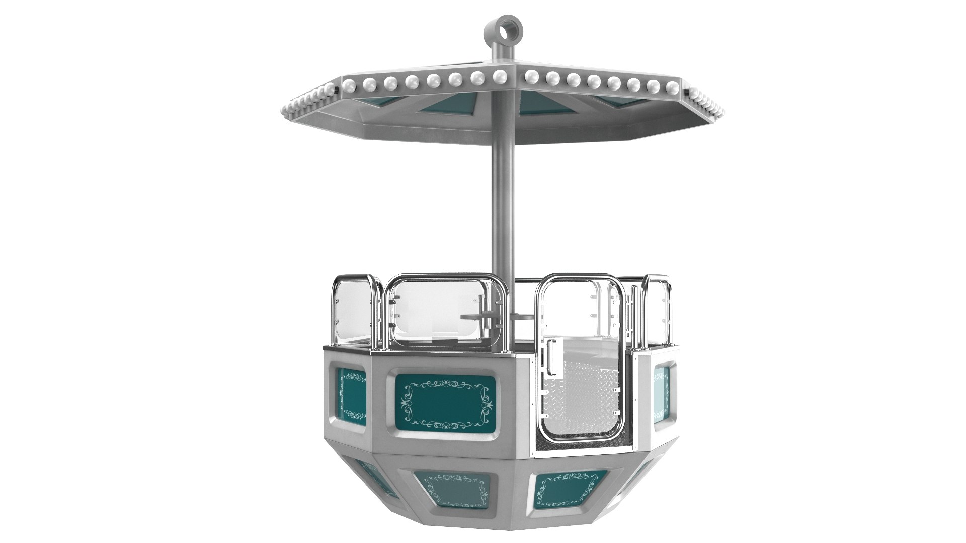 3D Model Detailed Ferris Wheel - TurboSquid 2104557