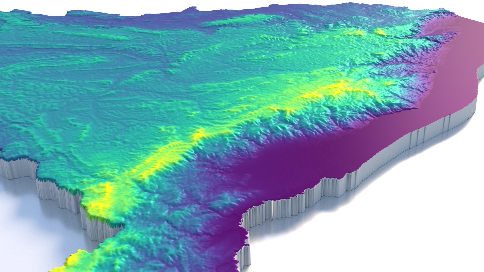 3D Burundi Terrain Map Model - TurboSquid 2335468