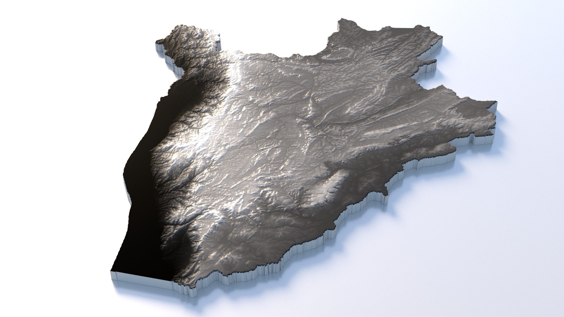3D Burundi Terrain Map Model - TurboSquid 2335468