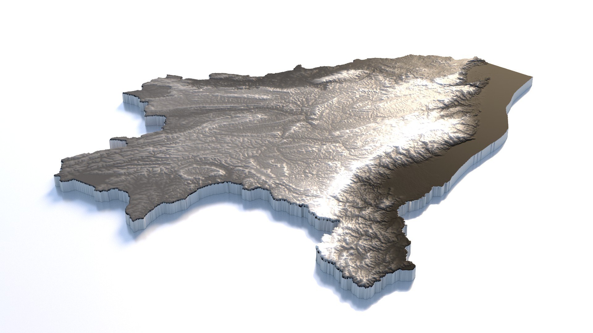 3D Burundi Terrain Map Model - TurboSquid 2335468
