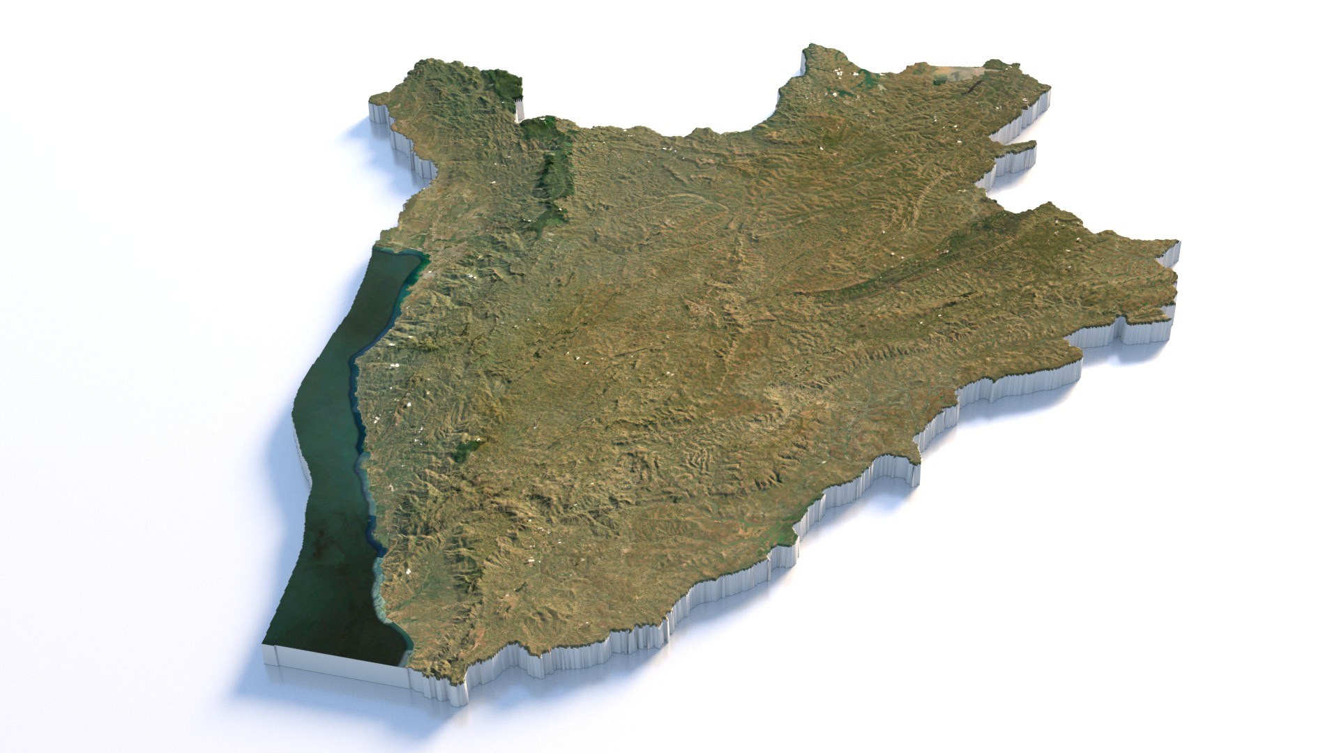 3D Burundi Terrain Map Model - TurboSquid 2335468