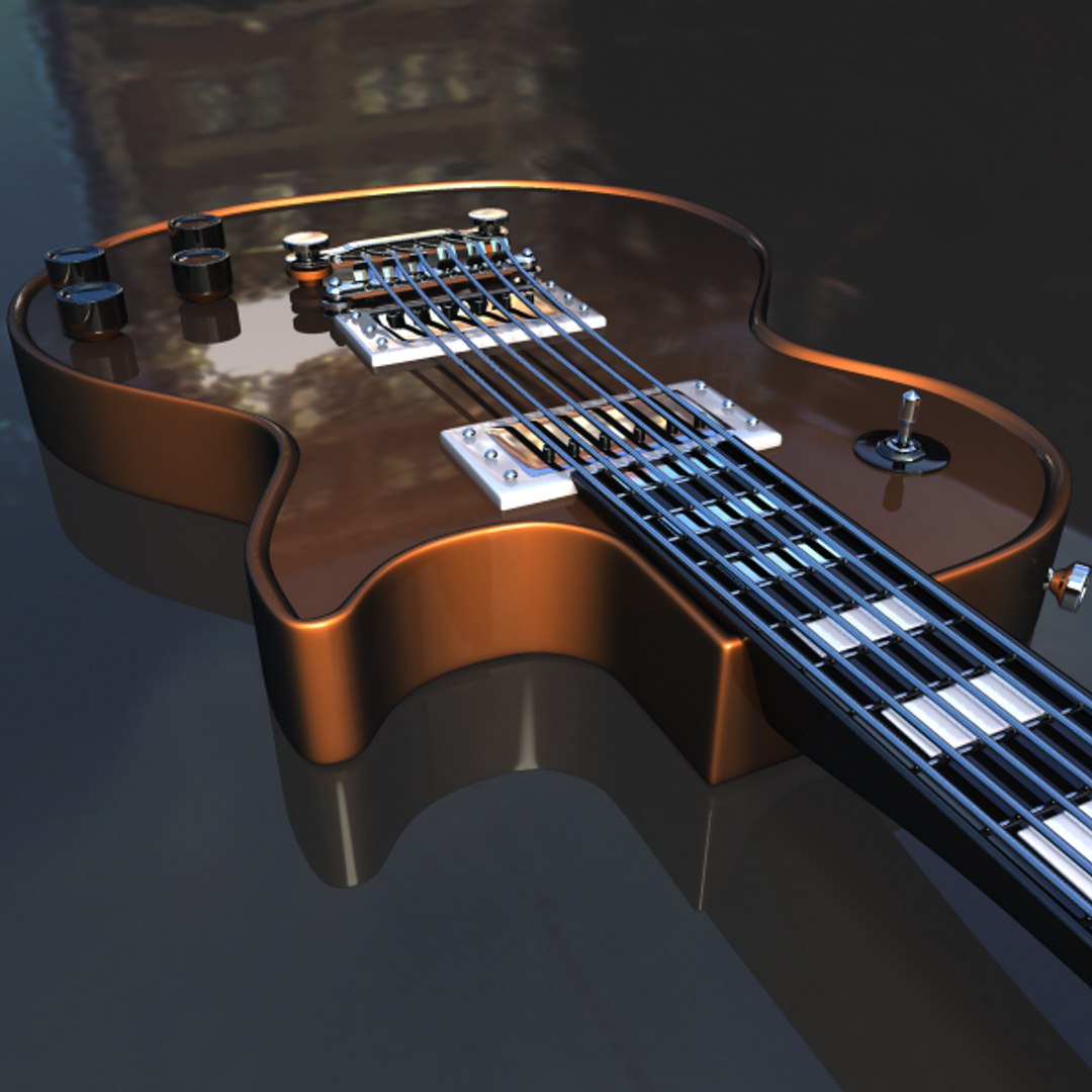 3d Guitar Materials Qarluq Model