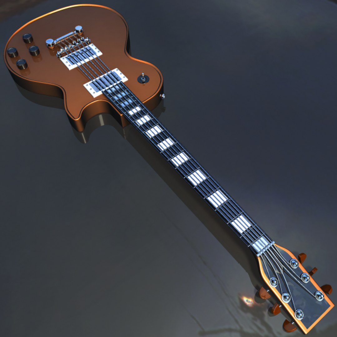 3d Guitar Materials Qarluq Model