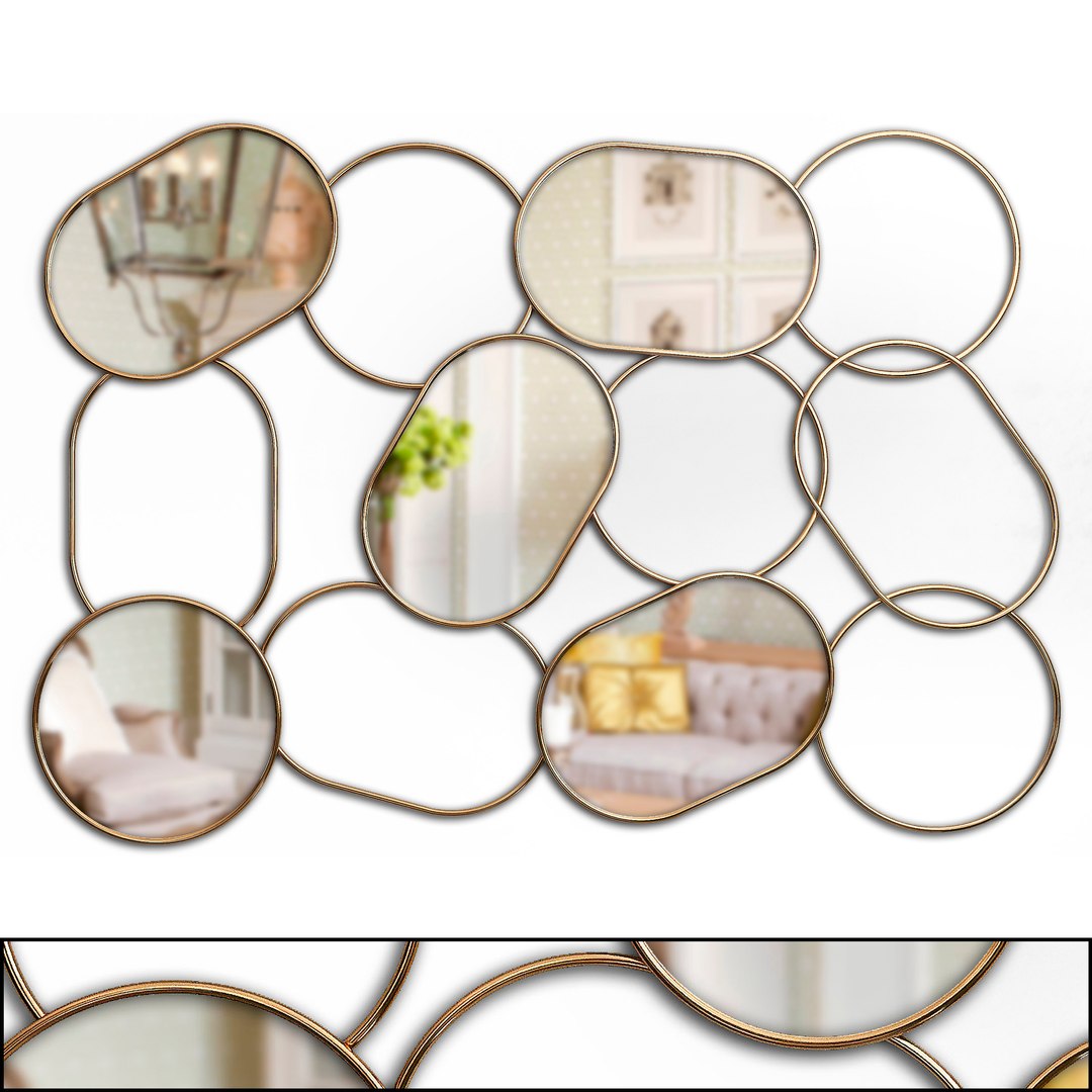 Mirrors set 45 3D - TurboSquid 1512906