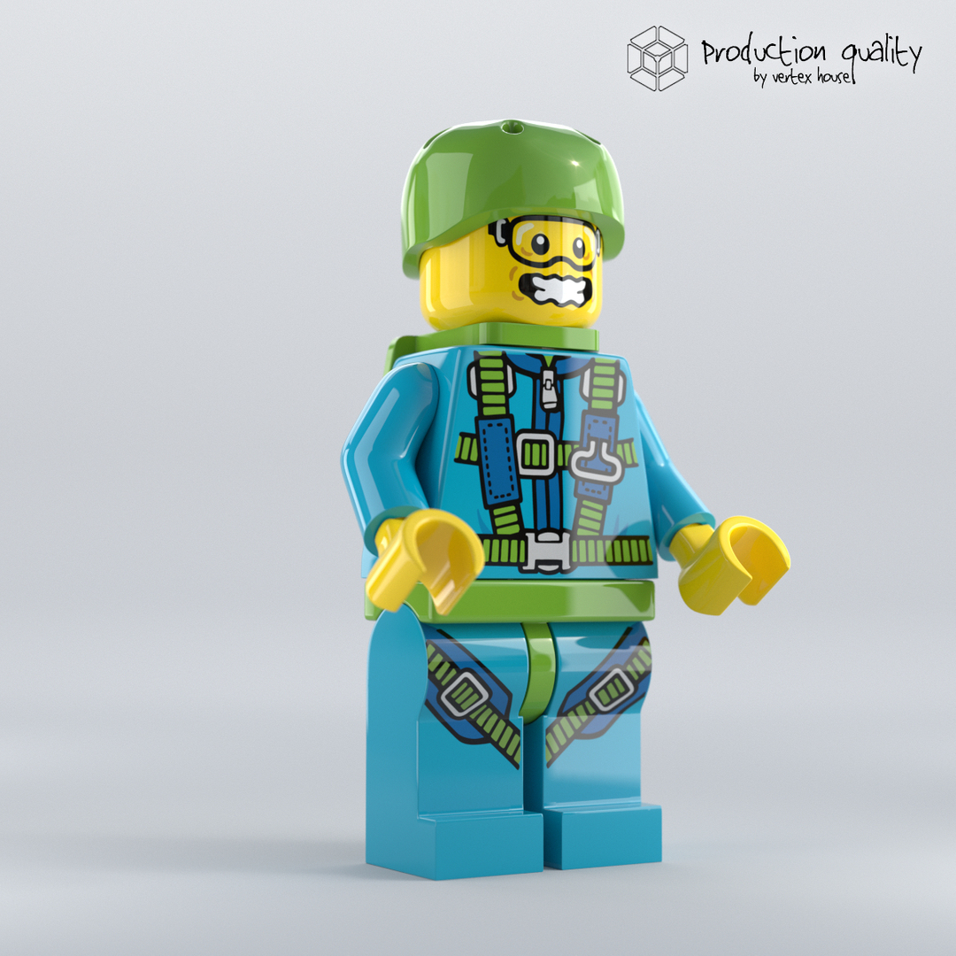 Lego sky diver figure 3D - TurboSquid 1157032