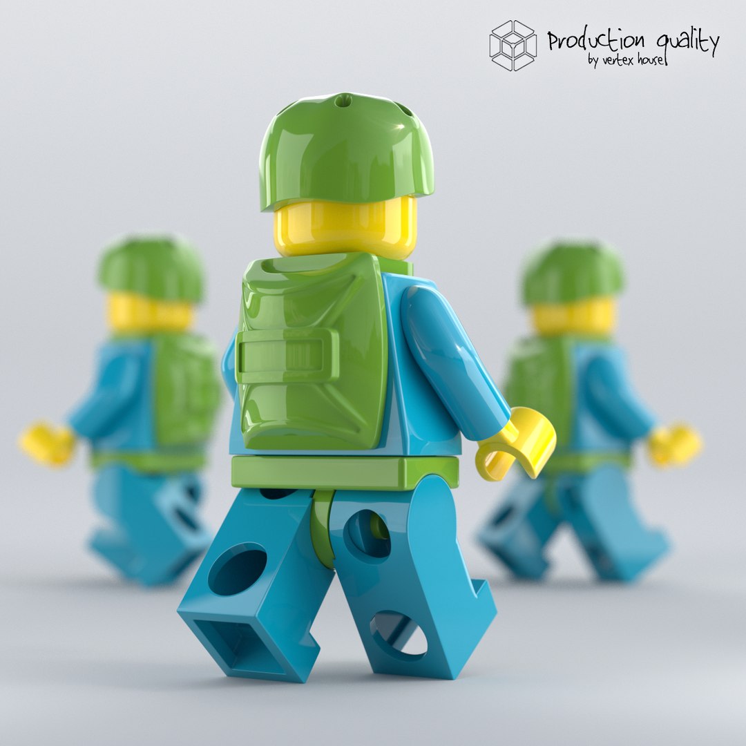 Lego sky diver figure 3D - TurboSquid 1157032