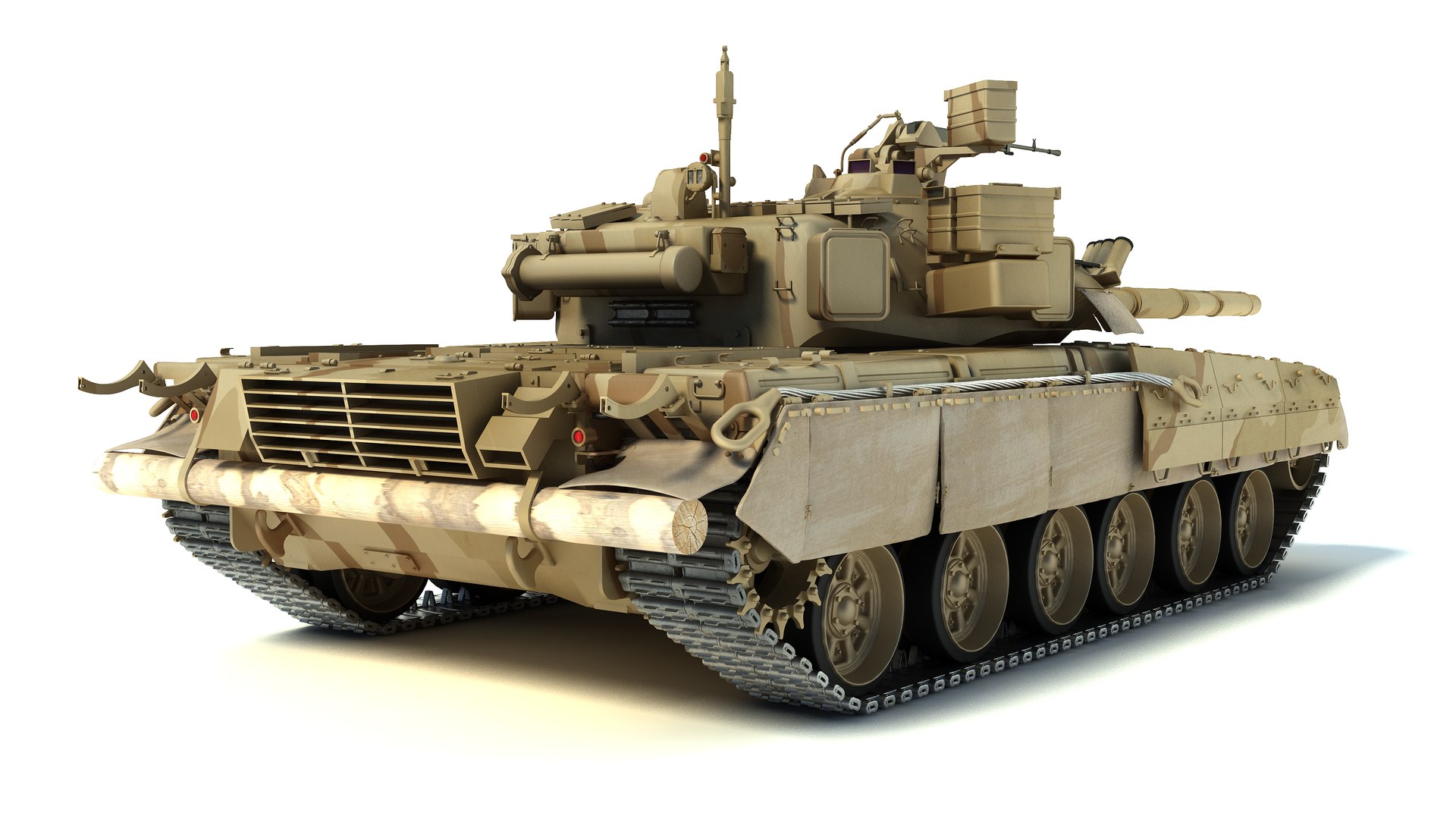 3d T-80ud Main Battle Tank Model