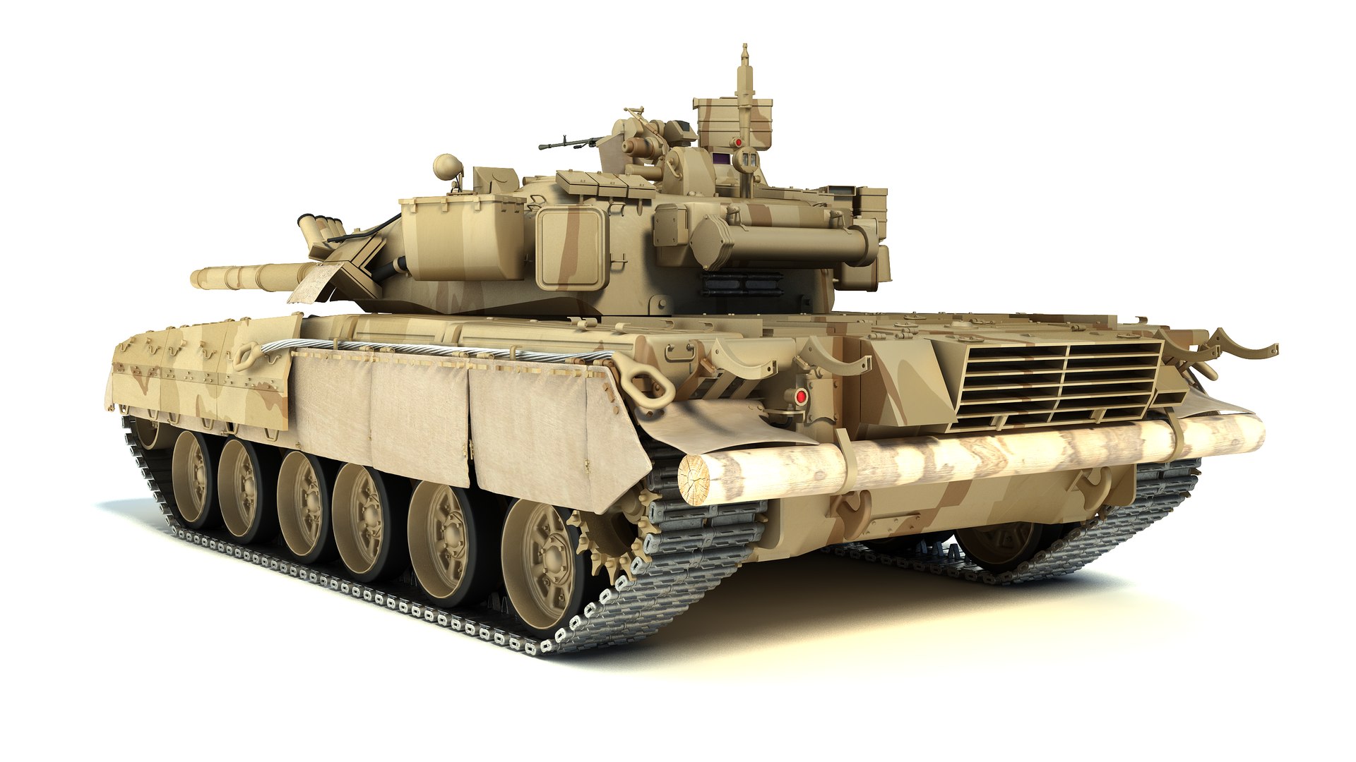 3d T-80ud Main Battle Tank Model