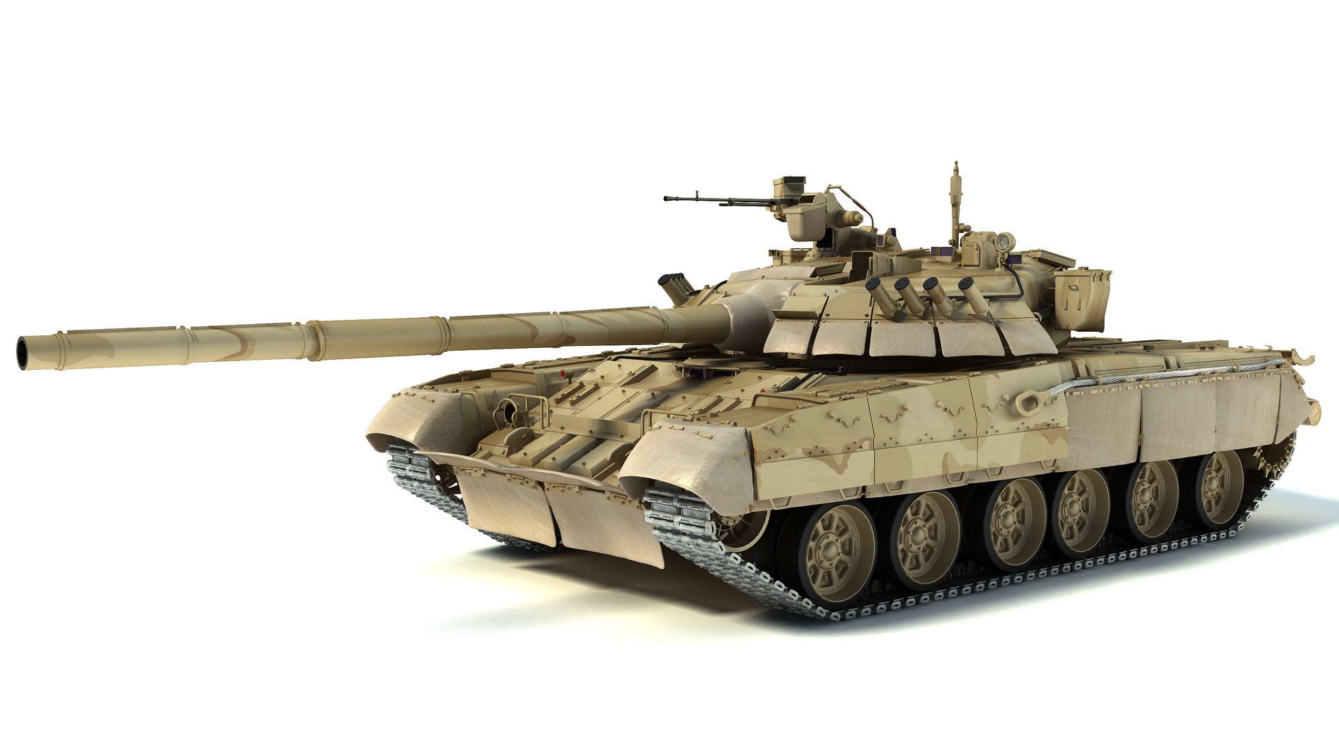 3d T-80ud Main Battle Tank Model