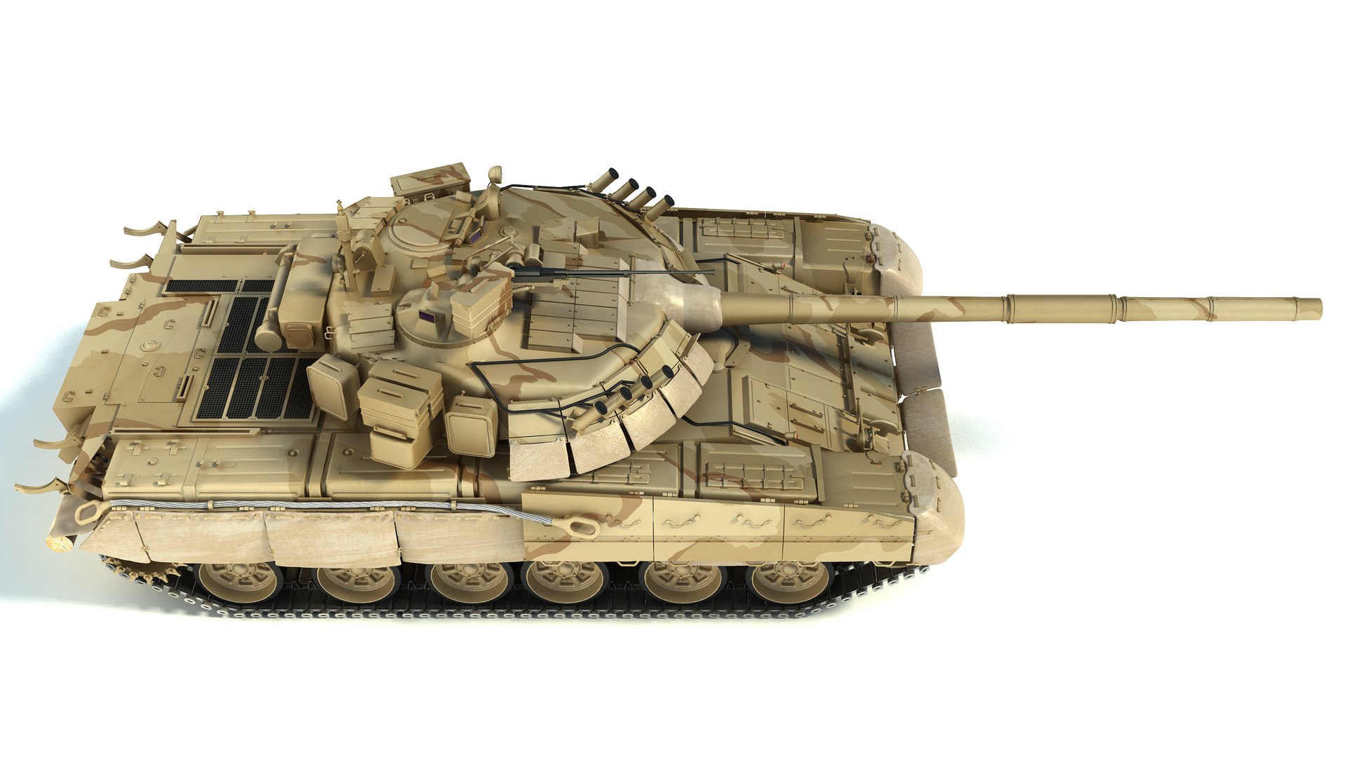 3d T-80ud Main Battle Tank Model