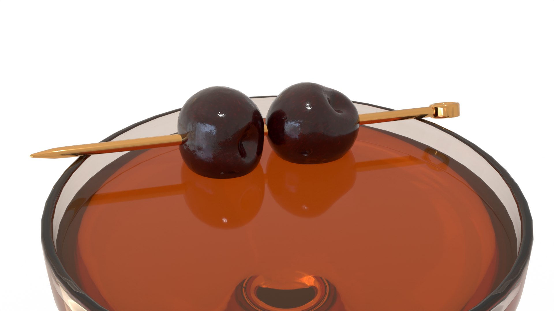 Manhattan Cocktail - With Cherries 3D Model - TurboSquid 2352974
