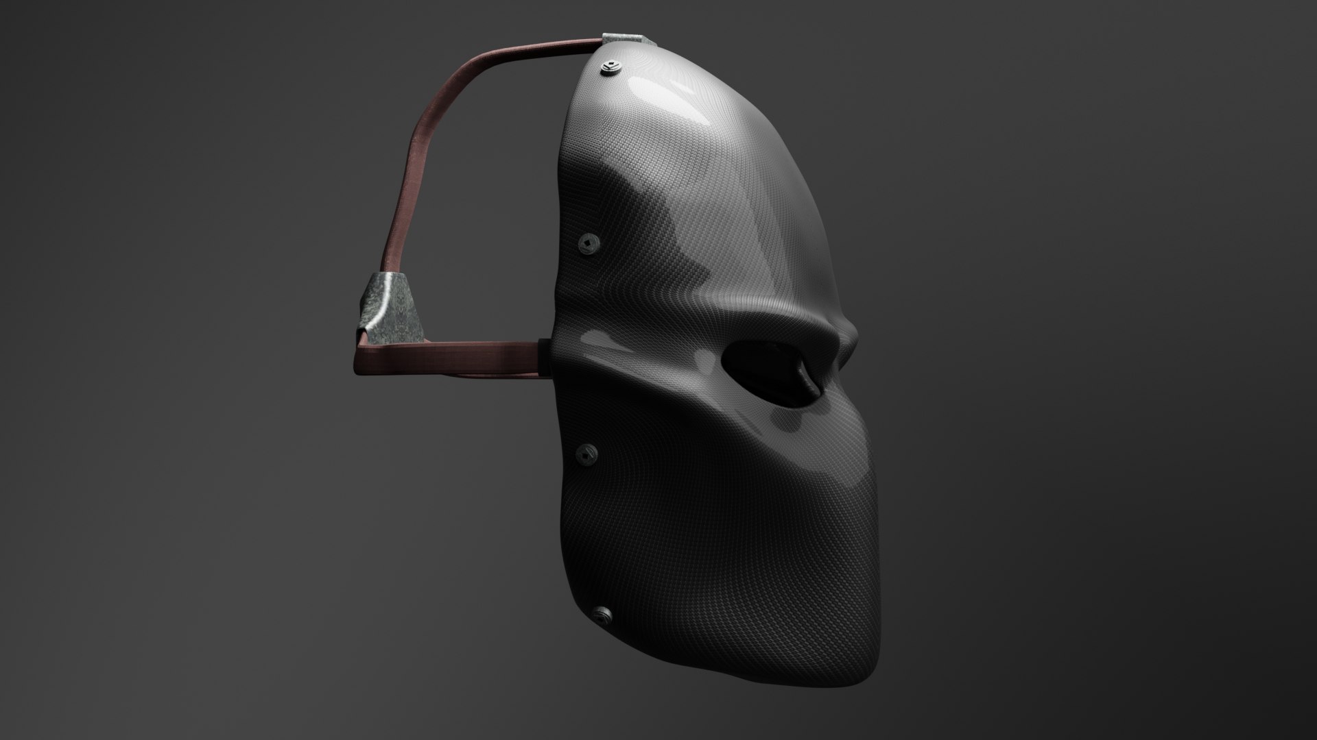 Procedural Carbon-fiber Aggressive Mask With Backstraps 3D Model ...