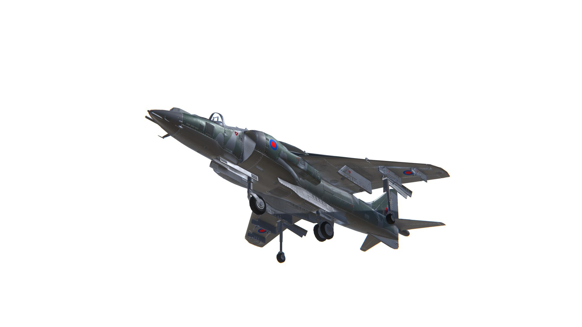 3D Harrier II Jet Fighter Aircraft Low-poly Model - TurboSquid 1800769