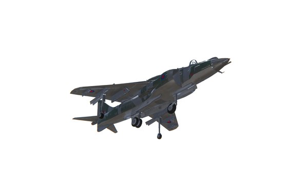3D Harrier II Jet Fighter Aircraft Low-poly model - TurboSquid 1800769
