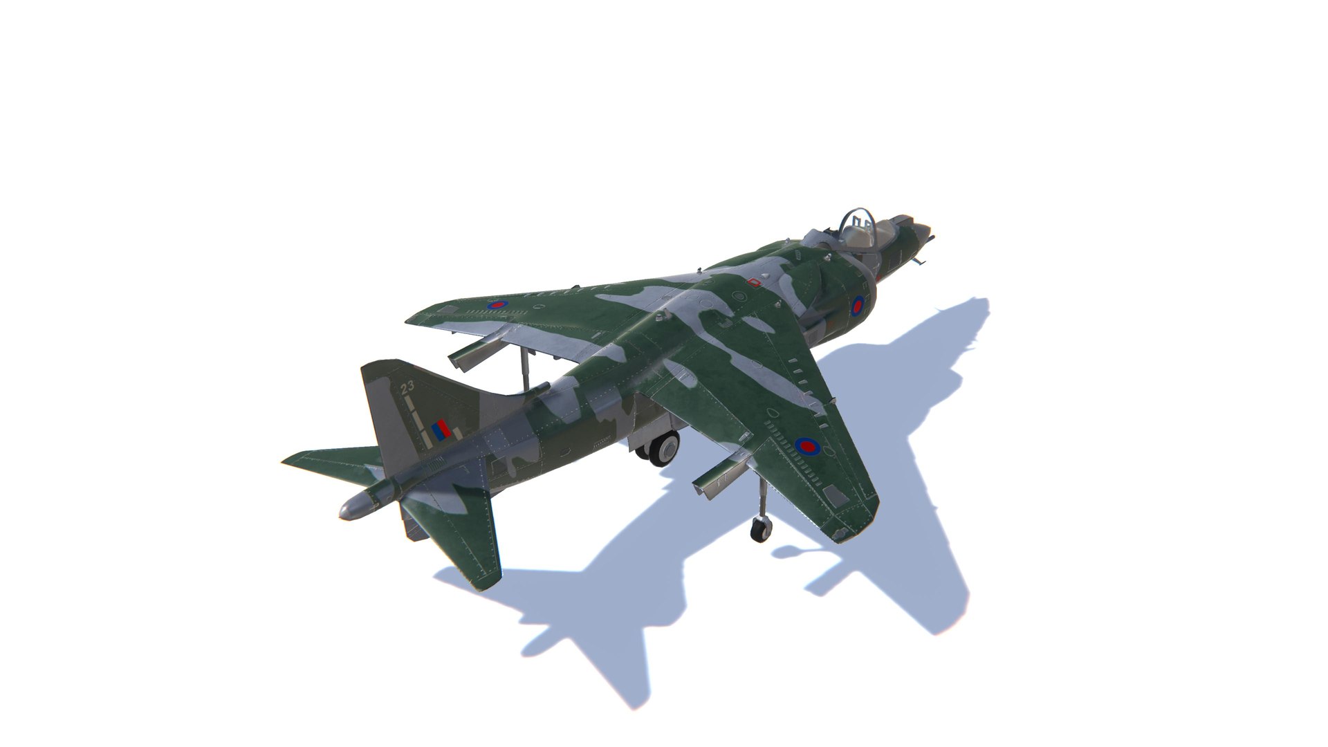 3D Harrier II Jet Fighter Aircraft Low-poly Model - TurboSquid 1800769